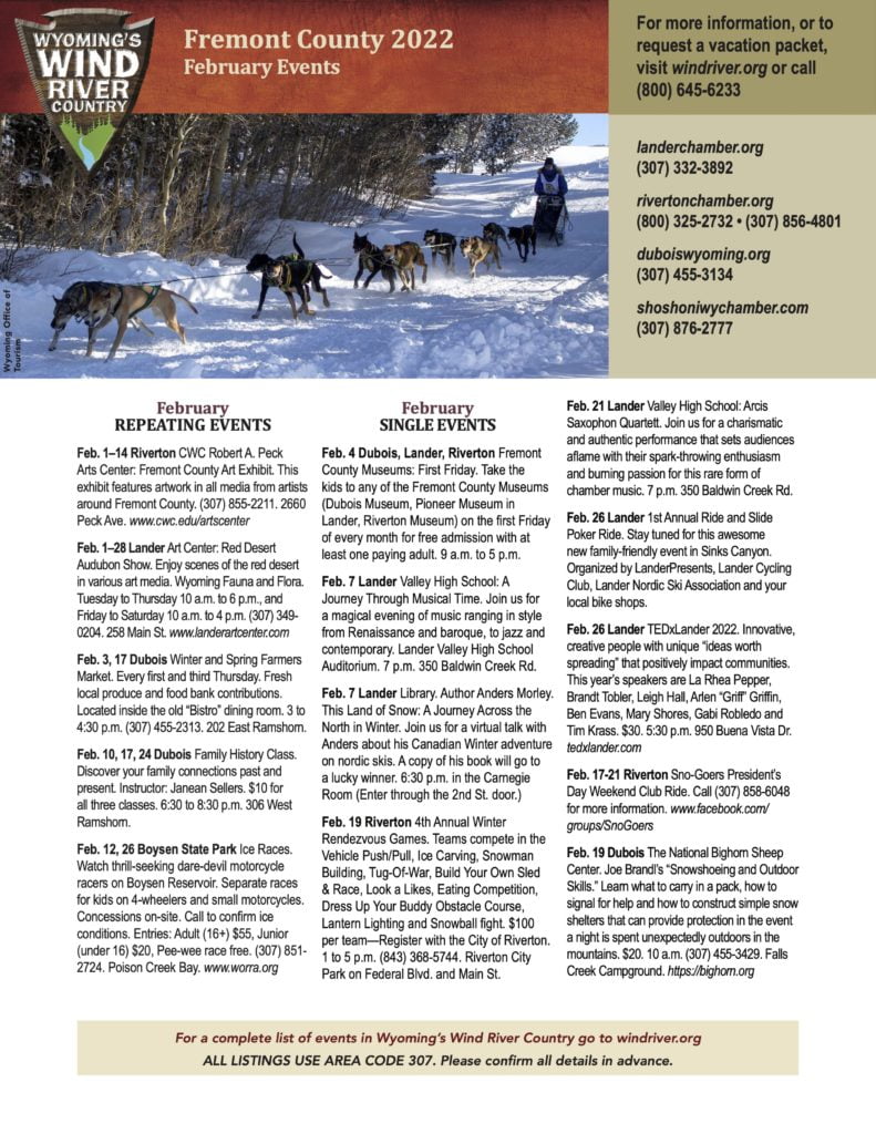 February 2022 Events Calendar